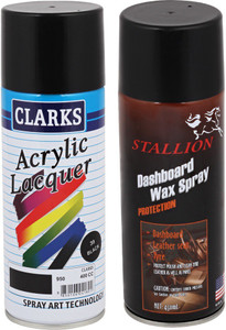 Bismaadh Scratch Remover & Dashboard (Pack of 2) Black Spray Paint 450 ...