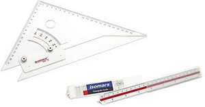 Flipkart.com | isomars Adjustable Set Square 10" & Triangular Scale ...