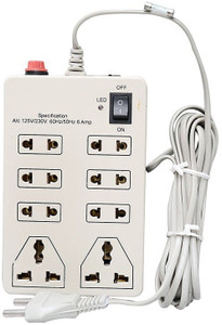 Spartan 201E MINI STRIP 8 Plug Point Extension Strip with Fuse & Spark ...