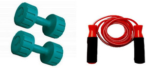 VENOM GREEN COLOR 3KG VINYL PLASTIC DUMBELL AND RED COLOR BEARING ...
