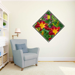 Impression Wall 61 cm Flower Self Adhesive Sticker Price in India - Buy ...