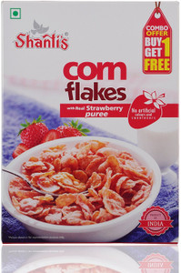 shanti's Corn Flakes with Real Strawberry Puree, 125 Grams, Pack of 4 ...
