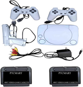 PTCMart 8 Bit Classic tv video game with 2 cassettes Extra NA GB with ...