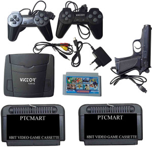 PTCMart 8 Bit tv video game with 2 Extra cassettes NA GB with Mario ...