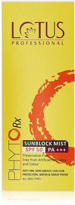 Lotus Professional Sunscreen - SPF 50 PA+++ Phyto Rx Sunblock Mist ...