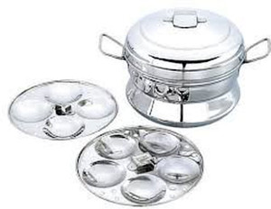 DIAMOND 2 Plates Stainless Steel Idly Cooker - 9 Idlies small Induction ...