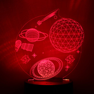 Skycandle.in 3D Optical Illusion Night Light 7 LED Color Changing Lamp ...