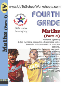 Class 4 Math Worksheets Part 1 -CBSE/ICSE: Buy Class 4 Math Worksheets ...