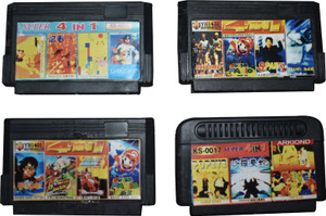 PTCMart 8 Bit Tv Video Game Cassettes Mix Numbers ( Set Of 4) Gaming ...
