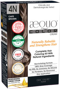 aequo Organic Women 4N Medium Brown Hair Colour-170ml- Derma Certified ...