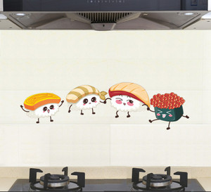 Ampire 90 cm Anti Oil Kitchen Stove Happy Cartoon Breakfast Friends ...