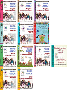 Class 3 Set Of 12 Books Of Worksheets-CBSE/ICSE-With Answer Key ...