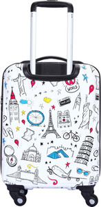 Genie Selina Cabin Suitcase 4 Wheels - 21 inch White - Price in India ...