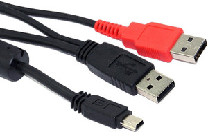 GADGET DEALS Ethernet Cable 1 m Mini USB Y Cable (1 meter length, 2x ...