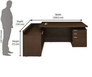 Nilkamal Elegant Engineered Wood Office Table Price in India - Buy ...