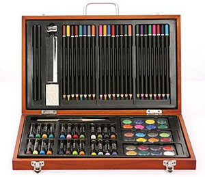 Artistik Wooden Art Set - (82 Piece) Deluxe Art Creativity Set And ...