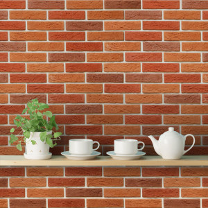 DeStudio 500 cm Bricks Old Red Wallpaper Roll Self Adhesive Sticker ...