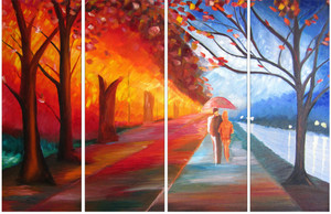 Pintura romantic pathways Ink 24 inch x 36 inch Painting Price in India ...