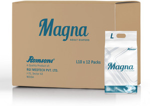 Magna Adult Diaper 120 Pcs, Waist Size 38”- 50” Adult Diapers - L - Buy ...