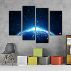 Chandras Space 4 frame panel canvas wall art Canvas 30 inch x 40 inch ...