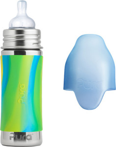 PURA 11 oz Stainless Steel Infant Bottle with Silicone Sleeve - 325 ml ...