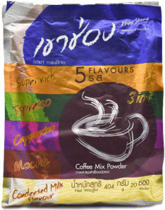 Khao Shong 5 Flavours Coffee Mix Powder - 404g (20 Sticks) Instant ...