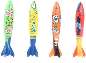 Shrih 4pcs Swimming Pool Dive Torpedo Rocket Underwater Toys Bath Bath ...