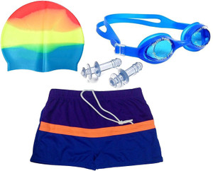 Kitfit Swimming Kit boys trunk, cap, earplugs and Goggles for Kids Boy ...