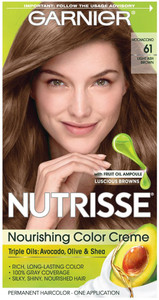 GARNIER Nutrisse Haircolor, Light Ash Brown Mochaccino 61 , Light Brown ...