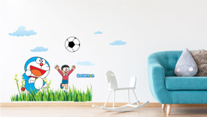 Asian Paints 94 cm Wall Ons Doraemon Catch the ball Nobita!d Self ...