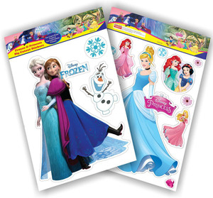 DISNEY 50.8 cm 3-D FROZEN & PRINCESS 3D BIG CUT OUT STICKER Self ...
