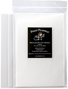 Polly Plastics Heat Moldable Plastic Sheets - 3 Sheets, 8 X 12 X 1/16 ...
