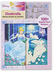 MELISSA & DOUG Disney Cinderella Deluxe Sticker By Number Activity Kit ...
