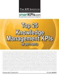 Top 25 Knowledge Management KPIs of 2011-2012: Buy Top 25 Knowledge ...