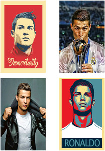 HK Prints 45 cm Cristiano Ronaldo Combo sticker Set of Four stickers ...
