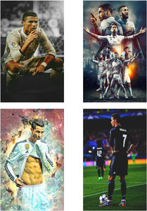 HK Prints 45 cm Cristiano Ronaldo Combo sticker Set of Four stickers ...