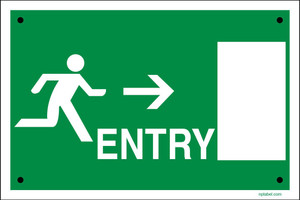 NPLABEL Entry Stickers Green with White Color Emergency Sign Price in ...