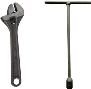 TAPARIA 8 inch adjustable screw spanner and 15 mm t spanner pack of 2 ...