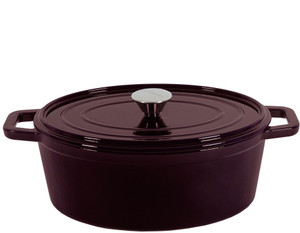 WONDERCHEF Ferro Cast-iron Oval with lid 29cm Cook and Serve Casserole ...