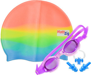 MATTZIG ACE (One Cap + One Goggle + Ear Plug + Nose Clip) Swimming Kit ...
