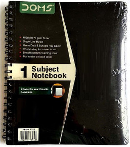 DOMS 1 subject A4 Notebook Single line 160 Pages Price in India - Buy ...