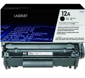 HP 12A Black Original LaserJet Toner Cartridge (Q2612A) Black Ink Toner ...