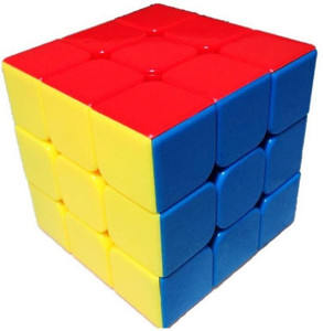 Khushi Cube 3x3x3 Puzzle Extra Smooth High Speed Sticker less (1 Pieces ...