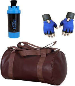 Vellora Classic combo Gym Bag And Gym Glove With Power Boost Shaker ...