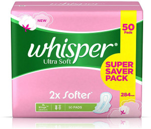Whisper Ultra Soft Extra Large XL 50 Pads Sanitary Pad | Buy Women ...