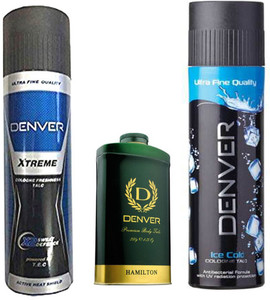 DENVER ICE COLD COLOGNE TALC WITH BACTERIAL ARREST FORMULA & UV ...