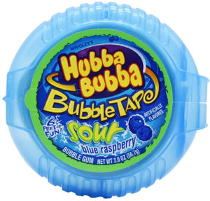 Wrigleys Hubba Bubba Bubble Tape Sour Blue Rasberry Bubble Gum - 56.7g ...