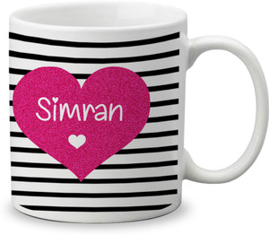 My Gifts Zone Beautiful Simple Simran Name Ceramic Gifts for Birthday ...
