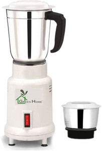 GREEN HOME Lotto Opel White 450 W 2 Jars LT10003 450 W Mixer Grinder (2 ...