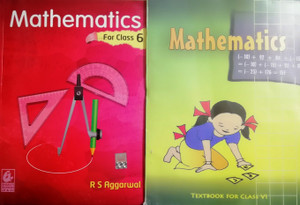 Maths Class 6th Textbook Ncert & RS Aggarwal Guide (Set Of 2 Books ...